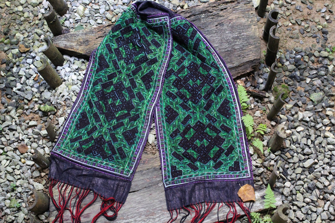 Embroidered Belt Traditional Vintage Belt Hmong Hill Tribe Embroidered ...