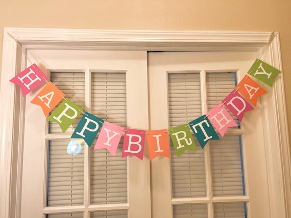Happy Birthday Banners Personalized Birthday Banner Happy - Etsy