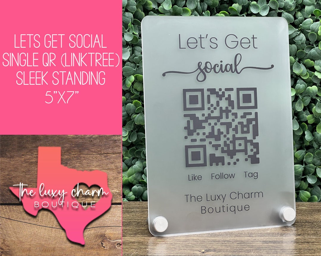 Let's Get Social Single QR Linktree Instagram - Etsy