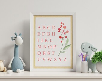 Alphabet Poster ABC Nursery Decor Nursery Wall Art - Etsy
