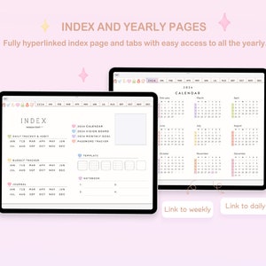 2024 Digital Planner / Cute Digital Planner / Hyperlinked / Cute ...
