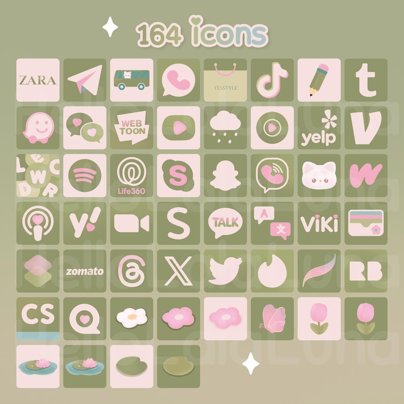 Cute Drizzle App Icons Pack | Ios & Android, Wallpapers (digital ...