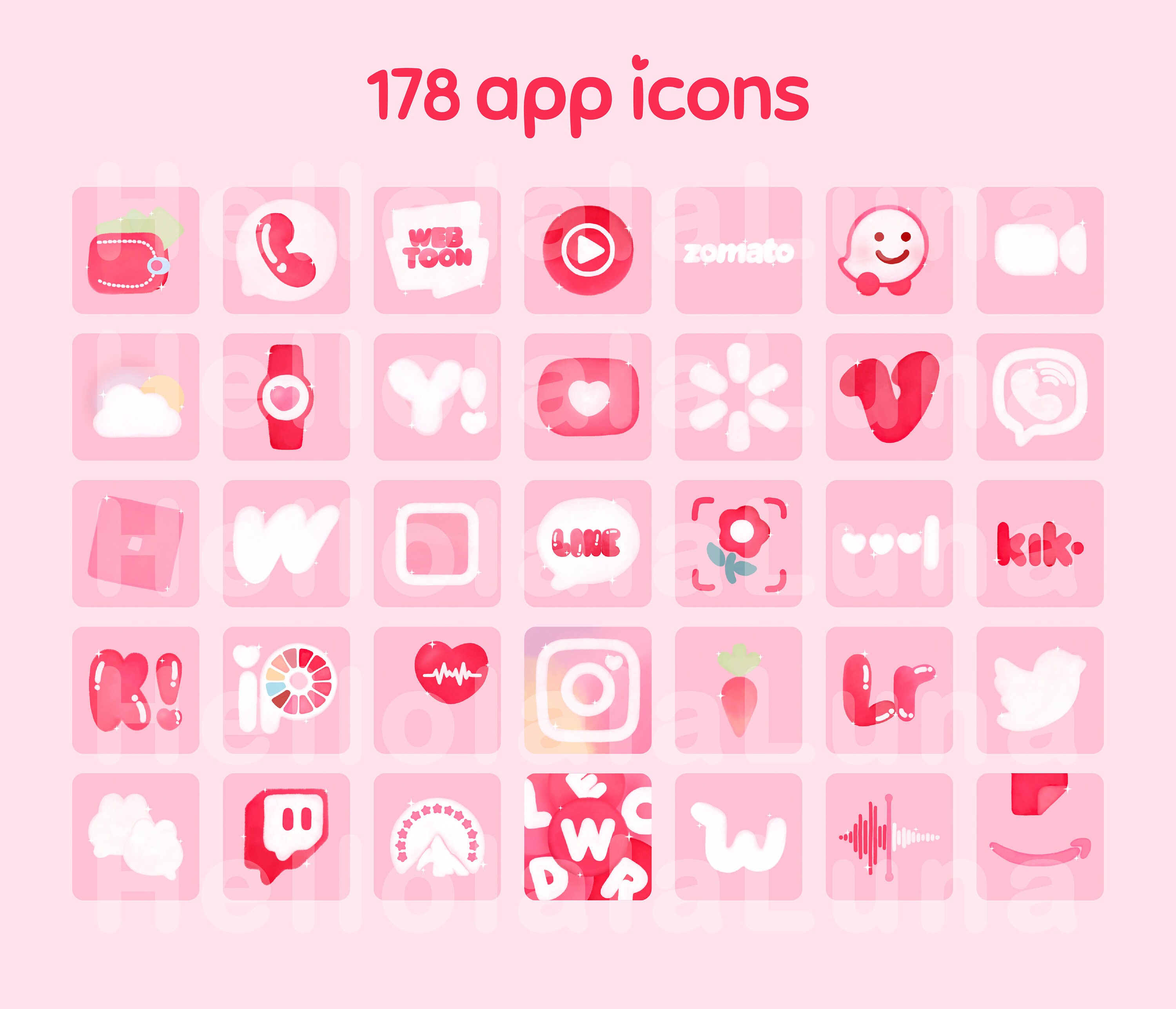 I Love You a Little More Every Day L App Icons Pack Ios & - Etsy