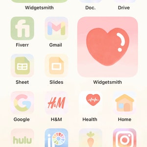 Cute Pastel App Icons Pack Ios & Android Widgets Wallpapers Colors ...