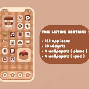 Cute Chocolate | App Icons Pack Ios & Android | Widgets | Wallpapers ...