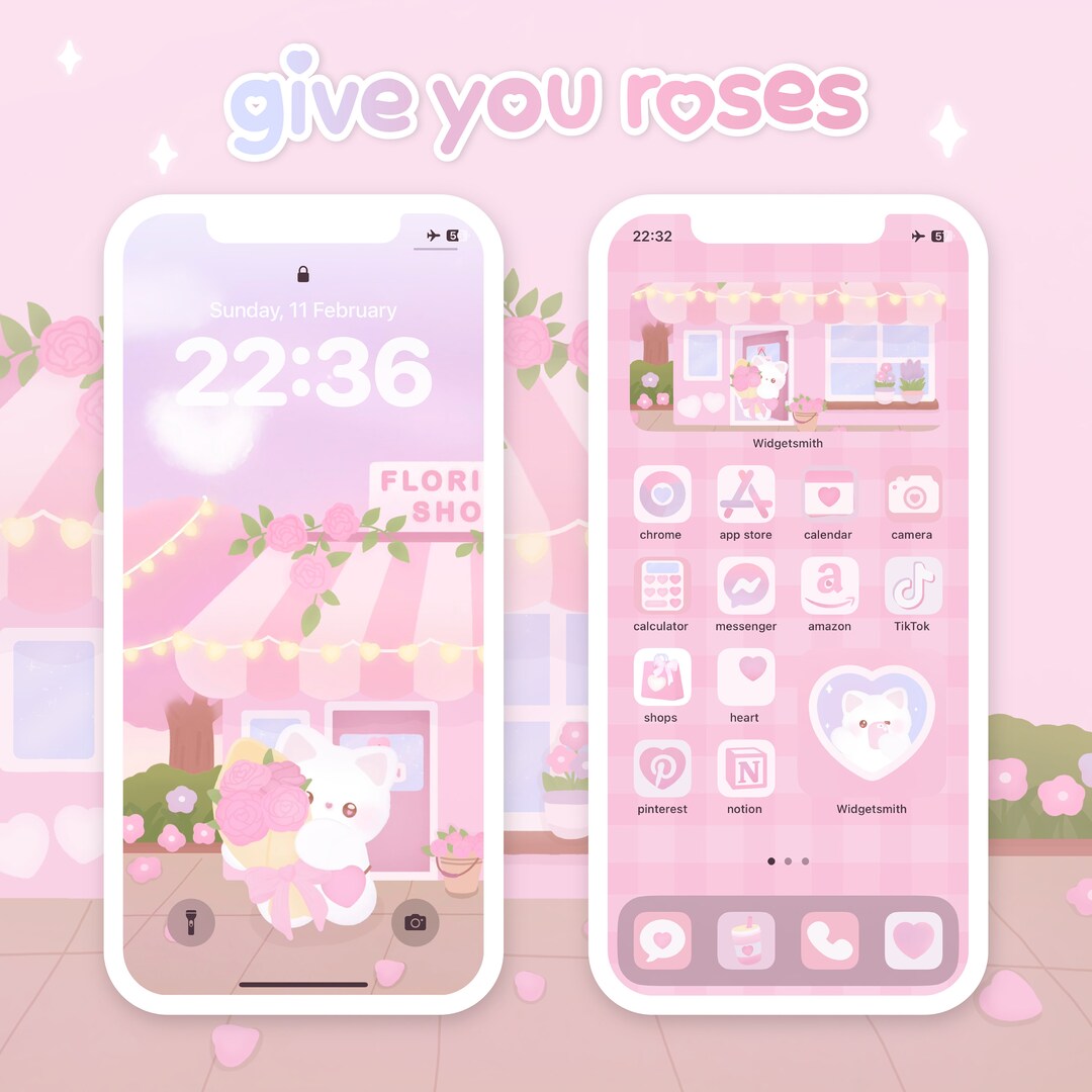 Give You Roses | App Icons Pack Ios & Android | Widgets | Wallpapers ...
