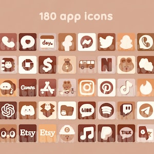 Cute Chocolate | App Icons Pack Ios & Android | Widgets | Wallpapers ...