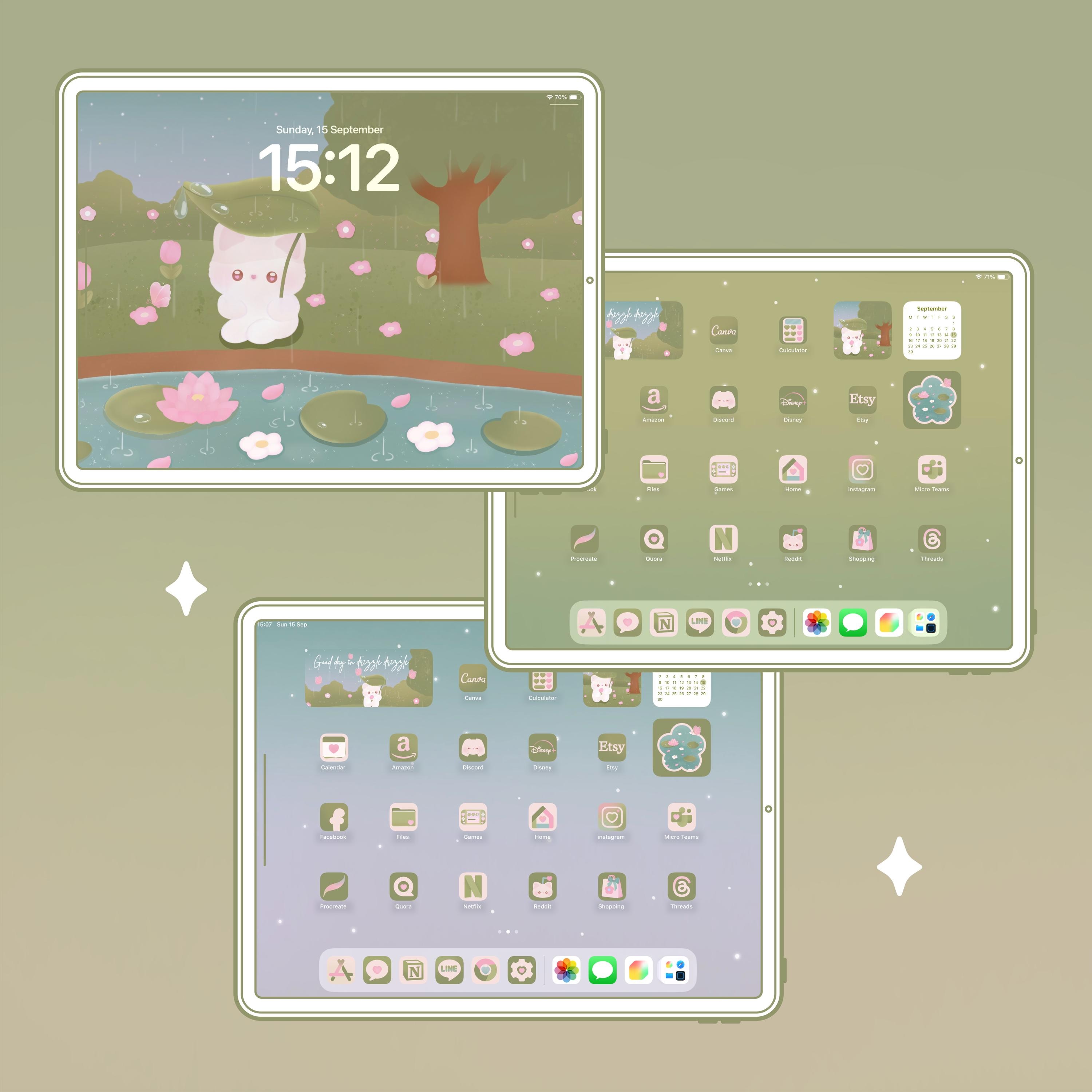 Cute Drizzle App Icons Pack | Ios & Android, Wallpapers (digital ...