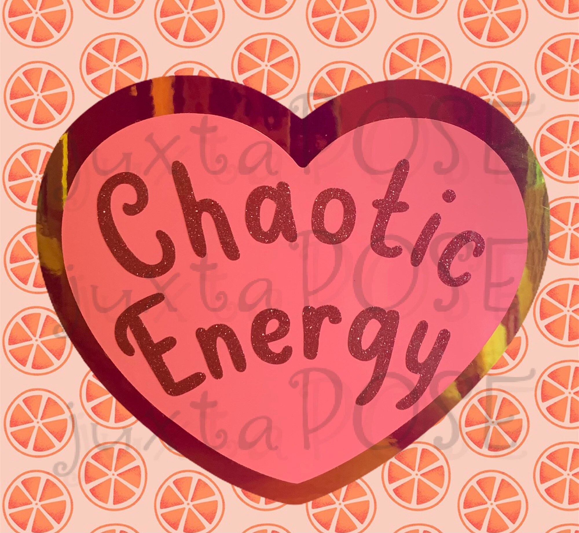 Chaotic Energy Heart Decal Pink Anime Cute Wild Sticker - Etsy UK