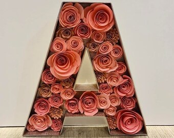 Flower Filled Letters - Etsy UK