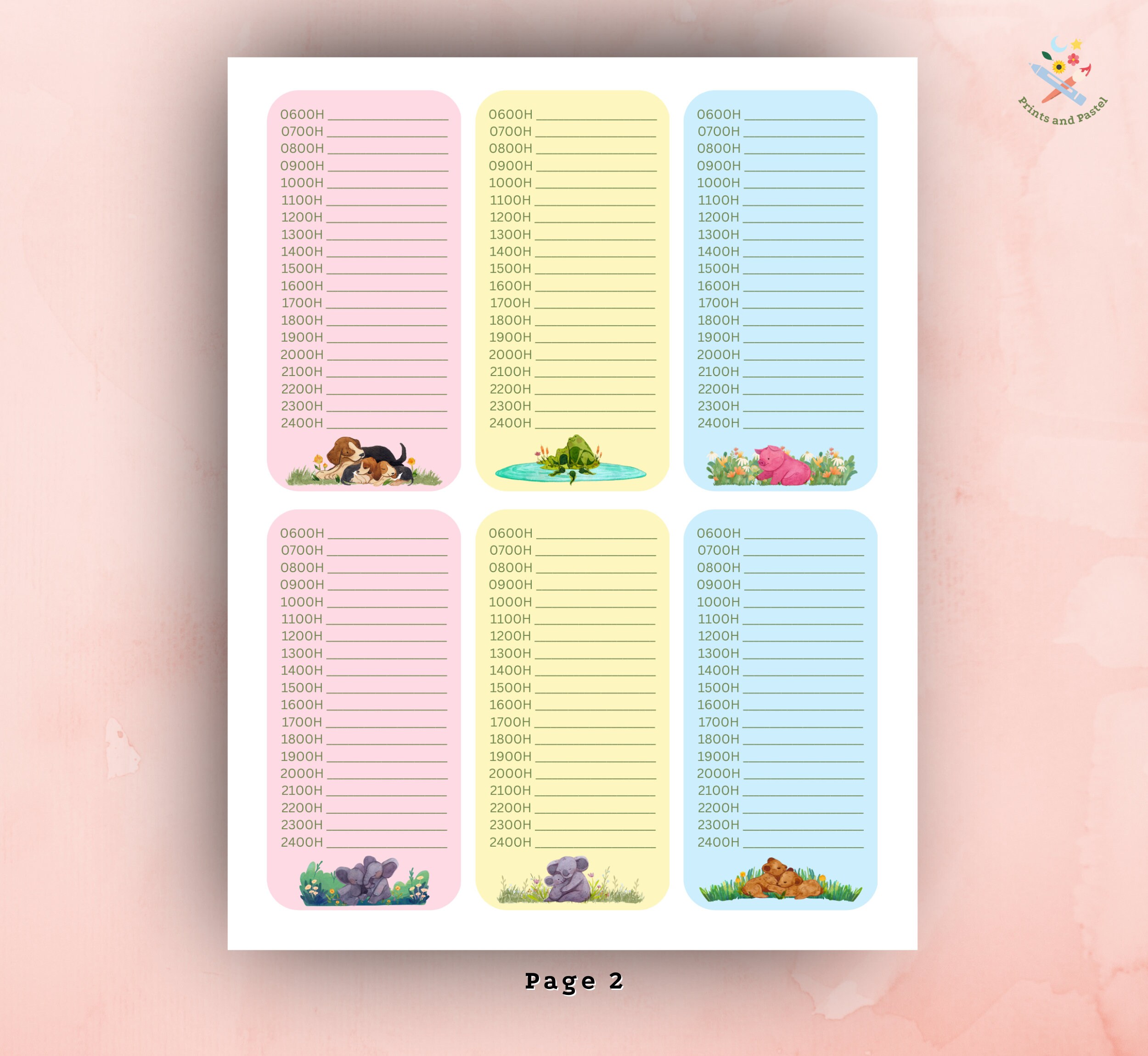 Animal Watercolor Sticker Planner Organizer Printable Journal Sticker ...