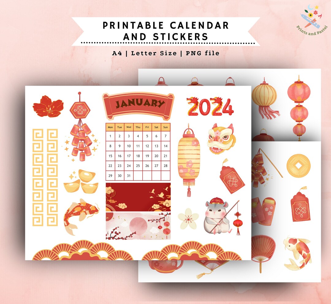 January Calendar Sticker for Planner Download Sticker Printable Sticker ...