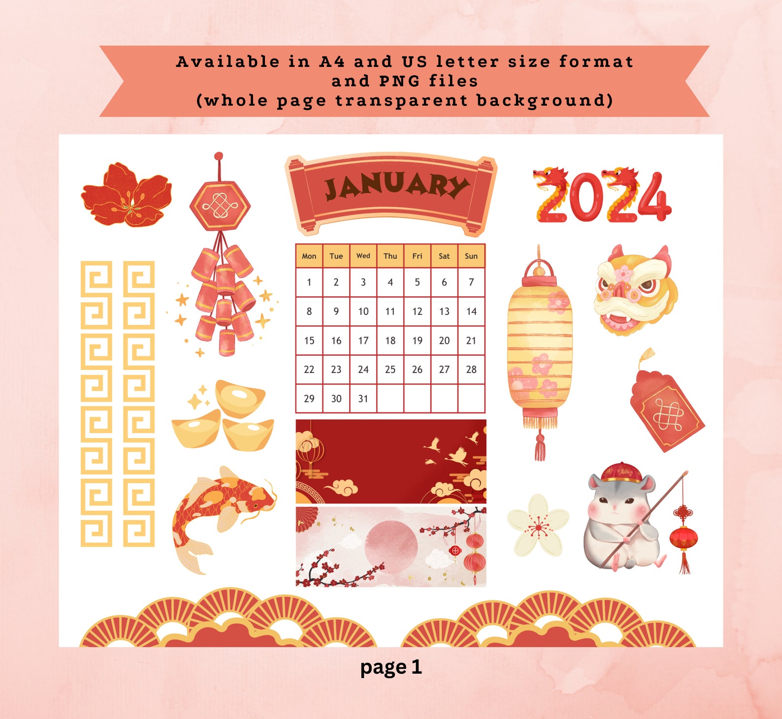 January Calendar Sticker for Planner Download Sticker Printable Sticker ...