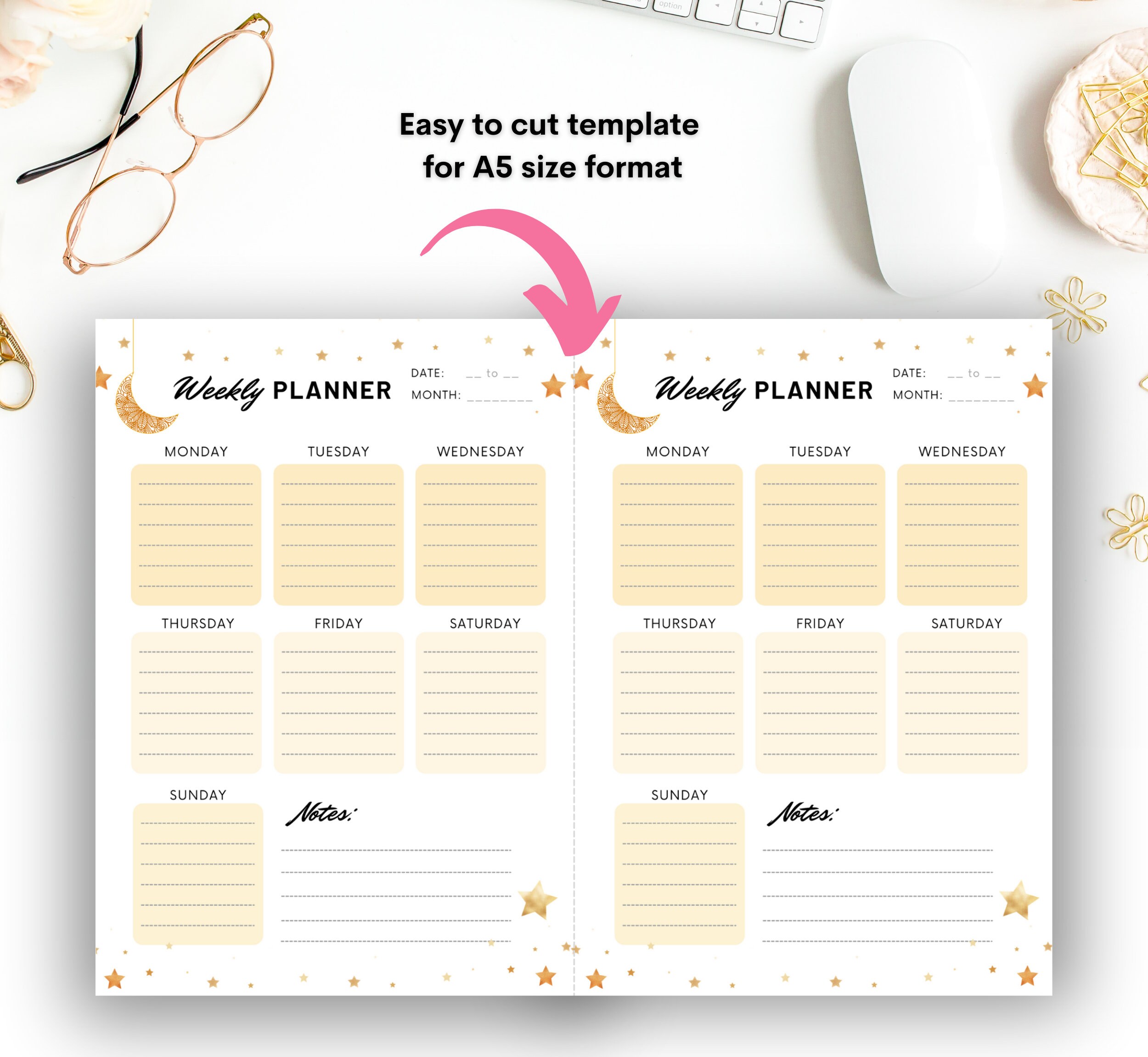 Printable Weekly Planner Schedule Organizer Printable Journal Spread ...