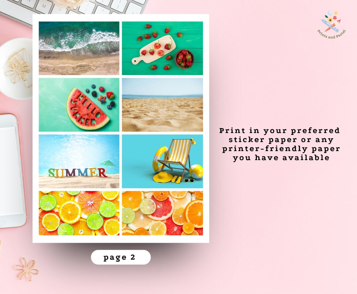 Printable Summer Photo Kit Summer Photo Collection Printable Planner ...