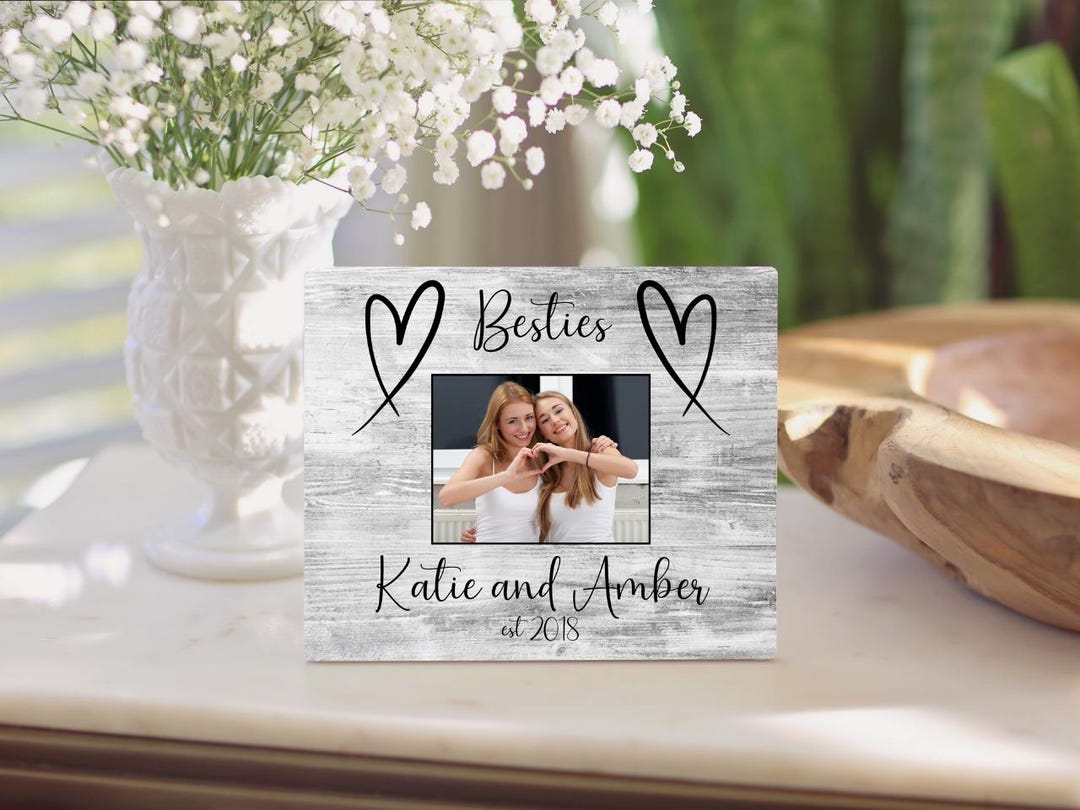 Custom Besties Photo Board, Personalized Photo Gift for Best Friend ...