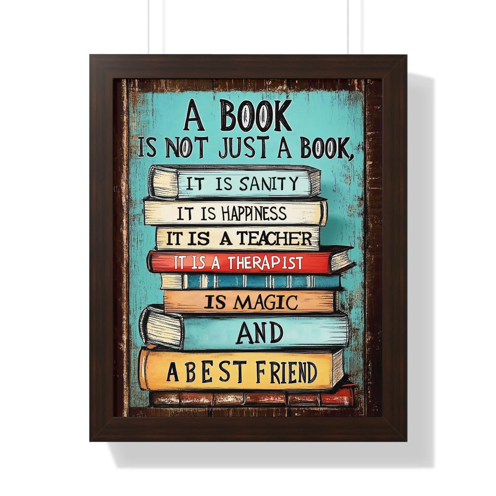 A Book is Not Just a Book Poster - Inspiring Art for Book Lovers - Etsy