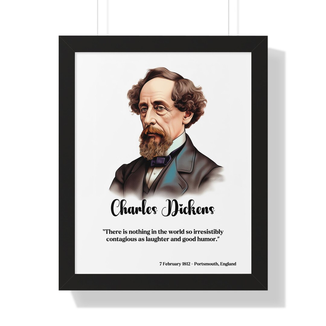 Charles Dickens Poster Print, Author Poster, Gift for Book Lovers ...