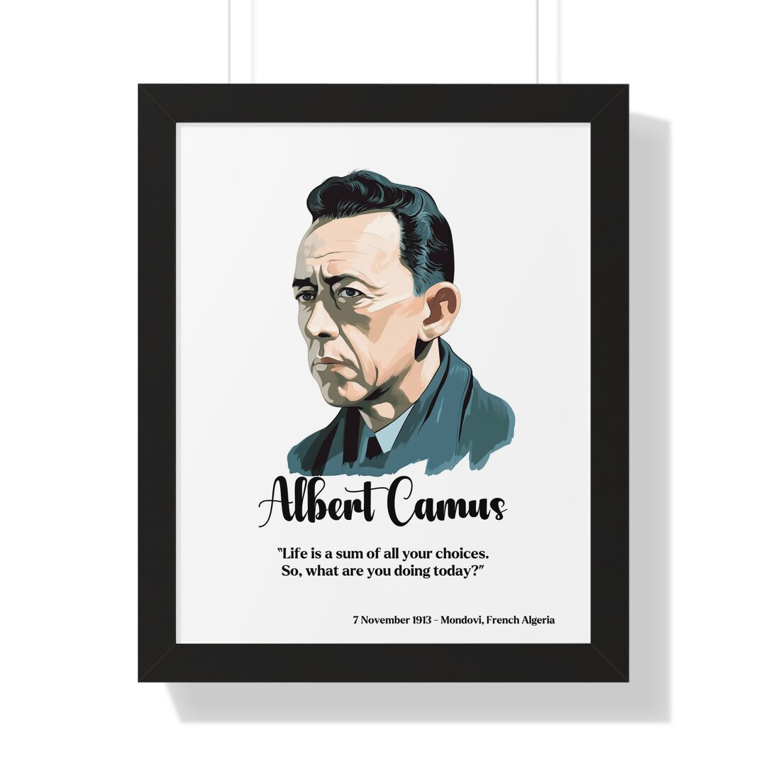 Albert Camus Poster Print, Author Poster, Gift for Book Lovers ...