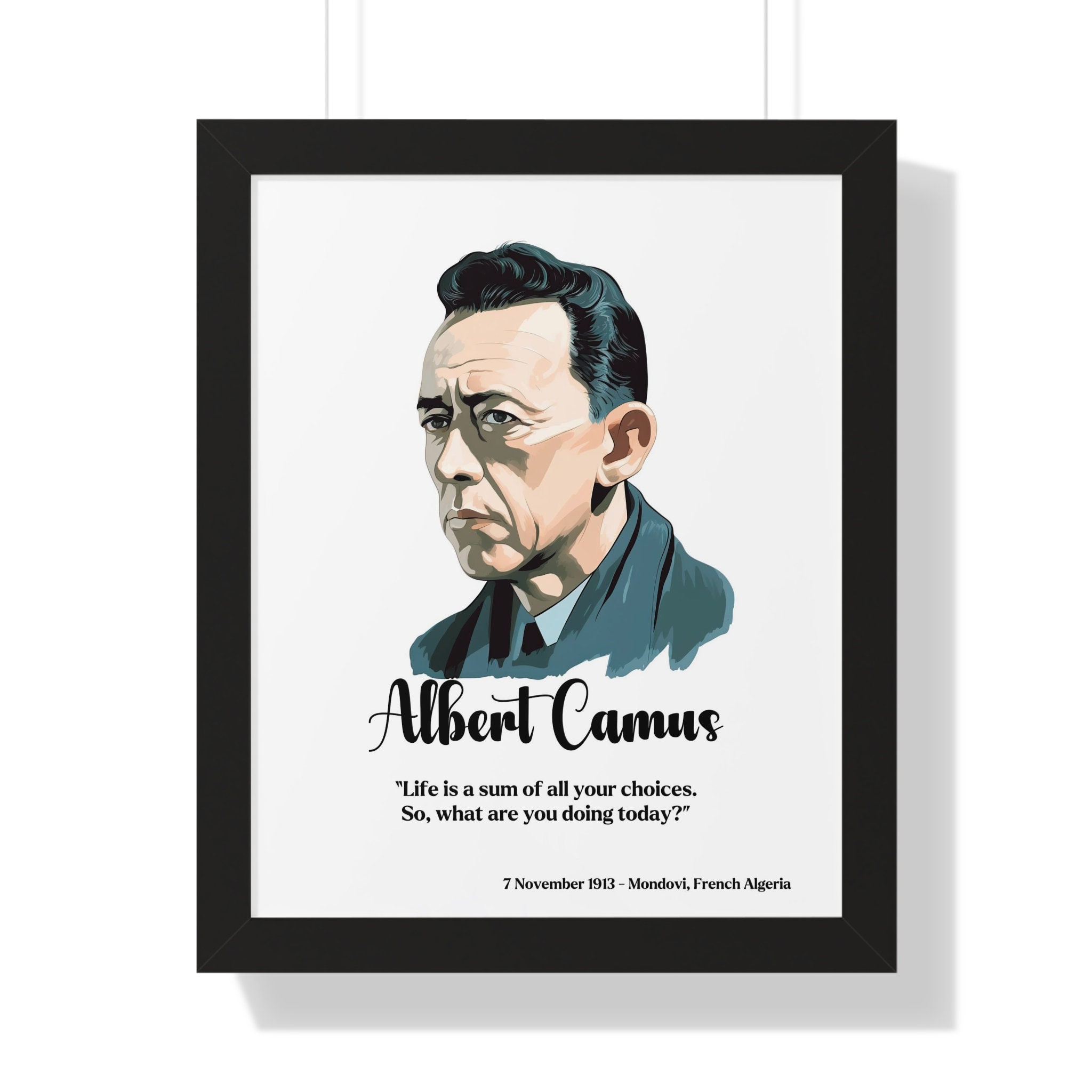 Albert Camus Poster Print, Author Poster, Gift for Book Lovers ...