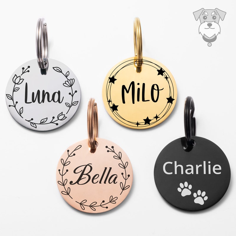 Dog Name Tags - Etsy