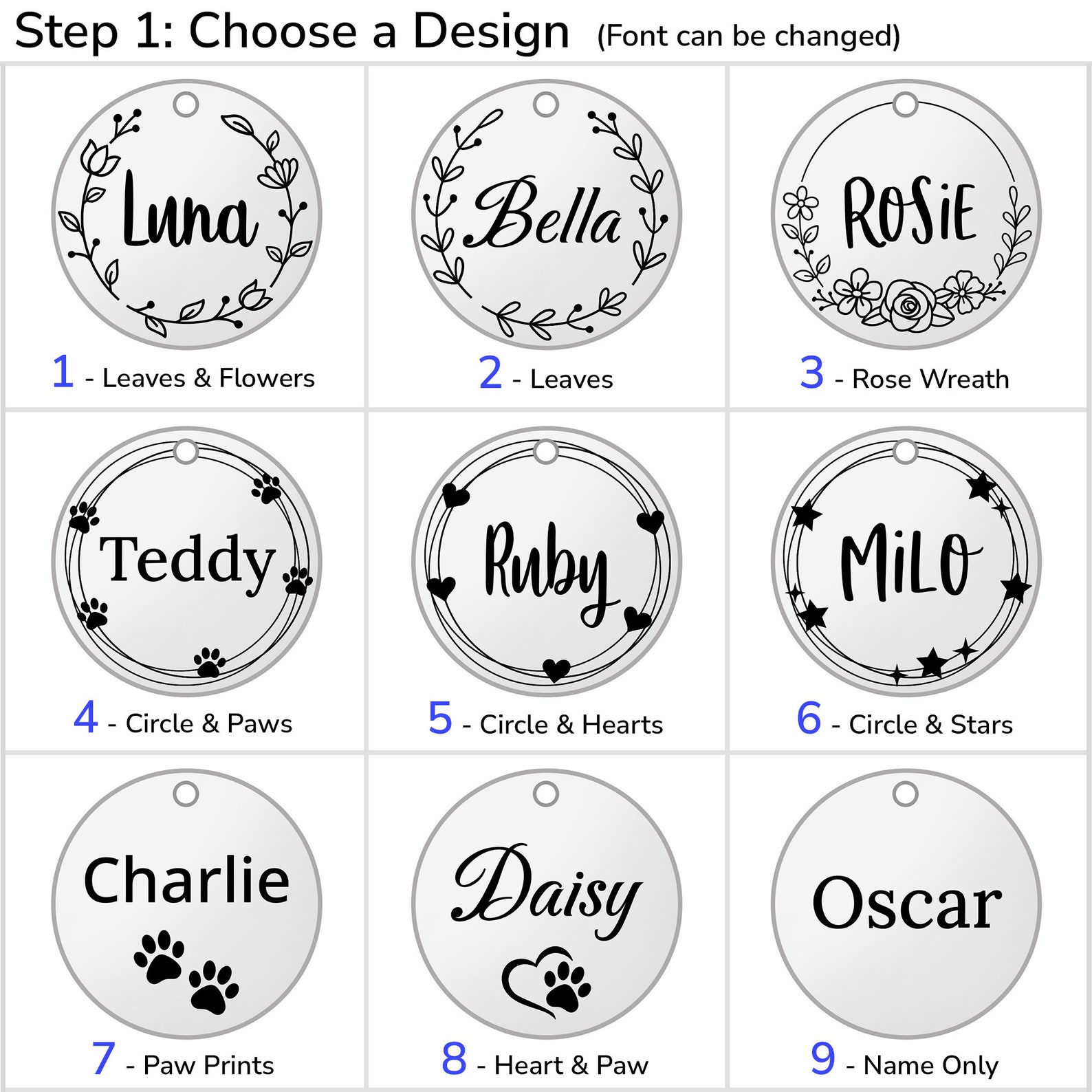Personalised Dog Tag Engraved Dog Name Tag Custom Pet ID - Etsy