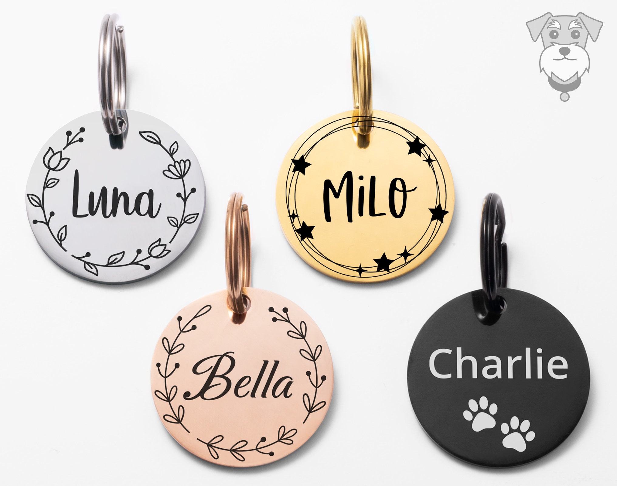 Personalised Dog Tag Engraved Dog Name Tag Custom Pet ID - Etsy