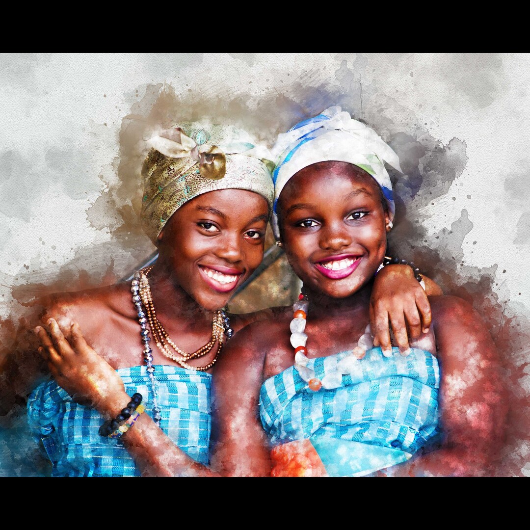 Custom Kid Portrait Watercolor | Photo to Painting (digital Download ...