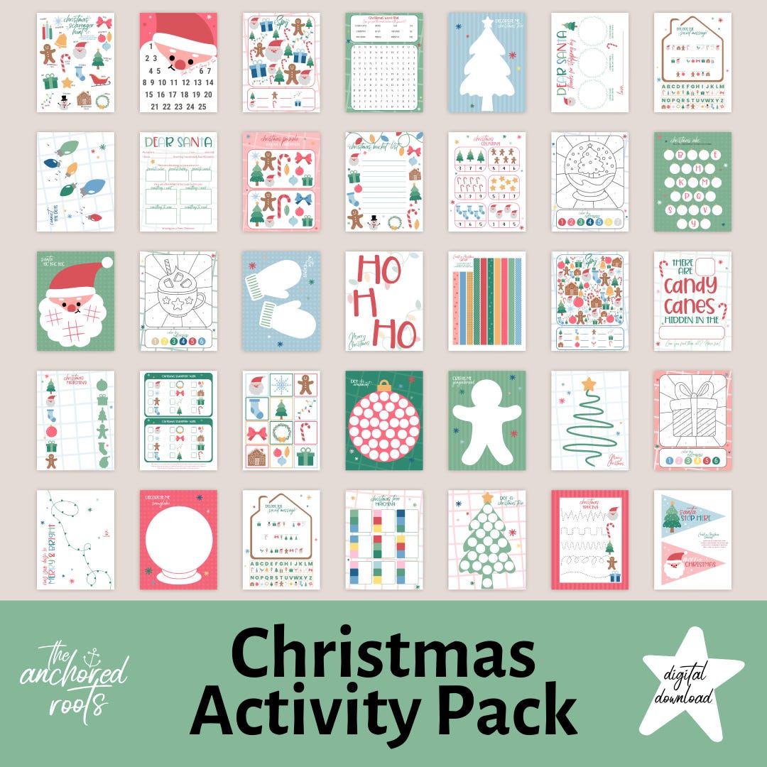Christmas Kids Activity Pack, 35 Christmas Activities, Christmas Crafts ...