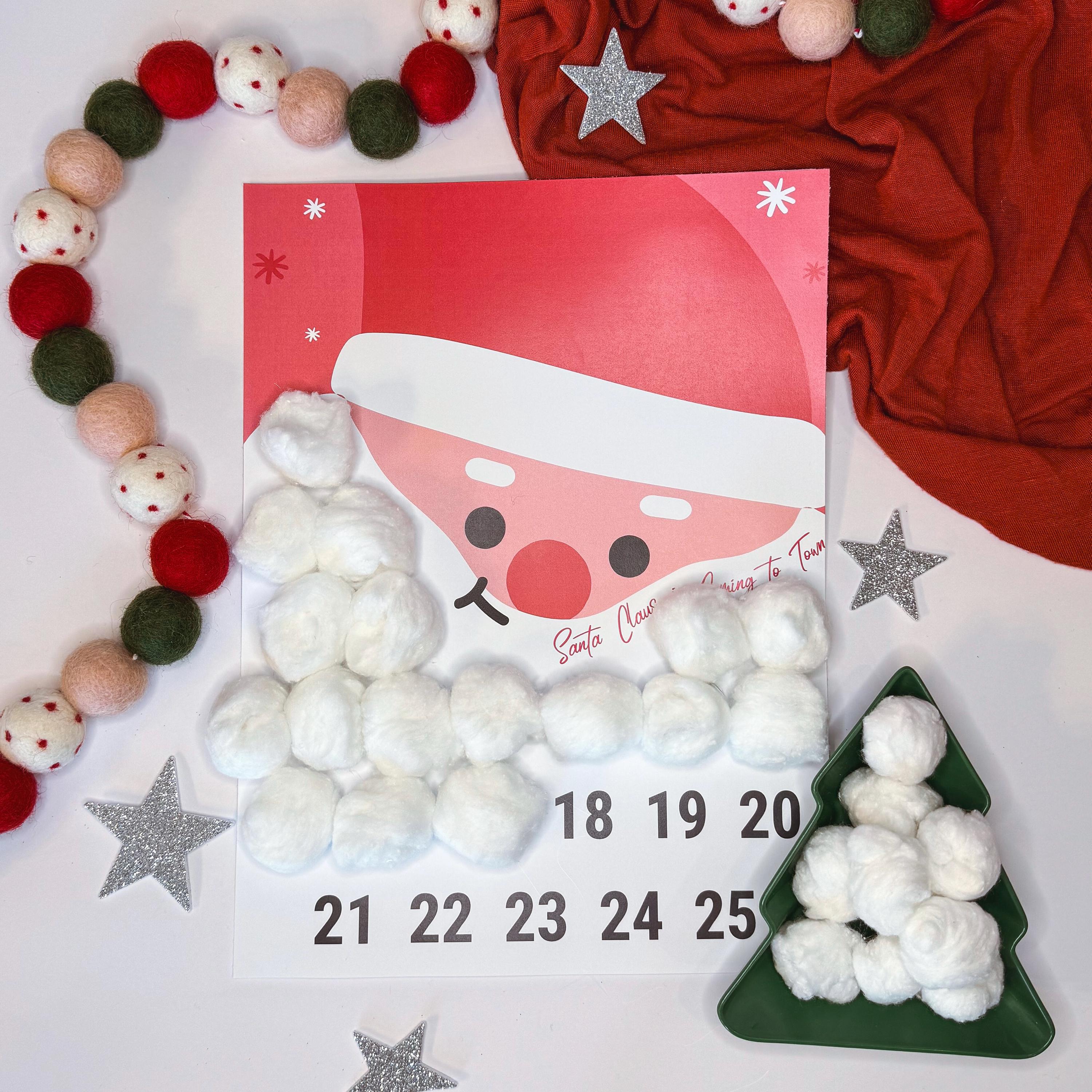 Santa Christmas Countdown, Countdown to Christmas Printable, Kids ...