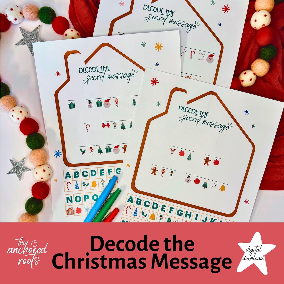Decode the Christmas Message, Christmas Coded Message Printable Game ...