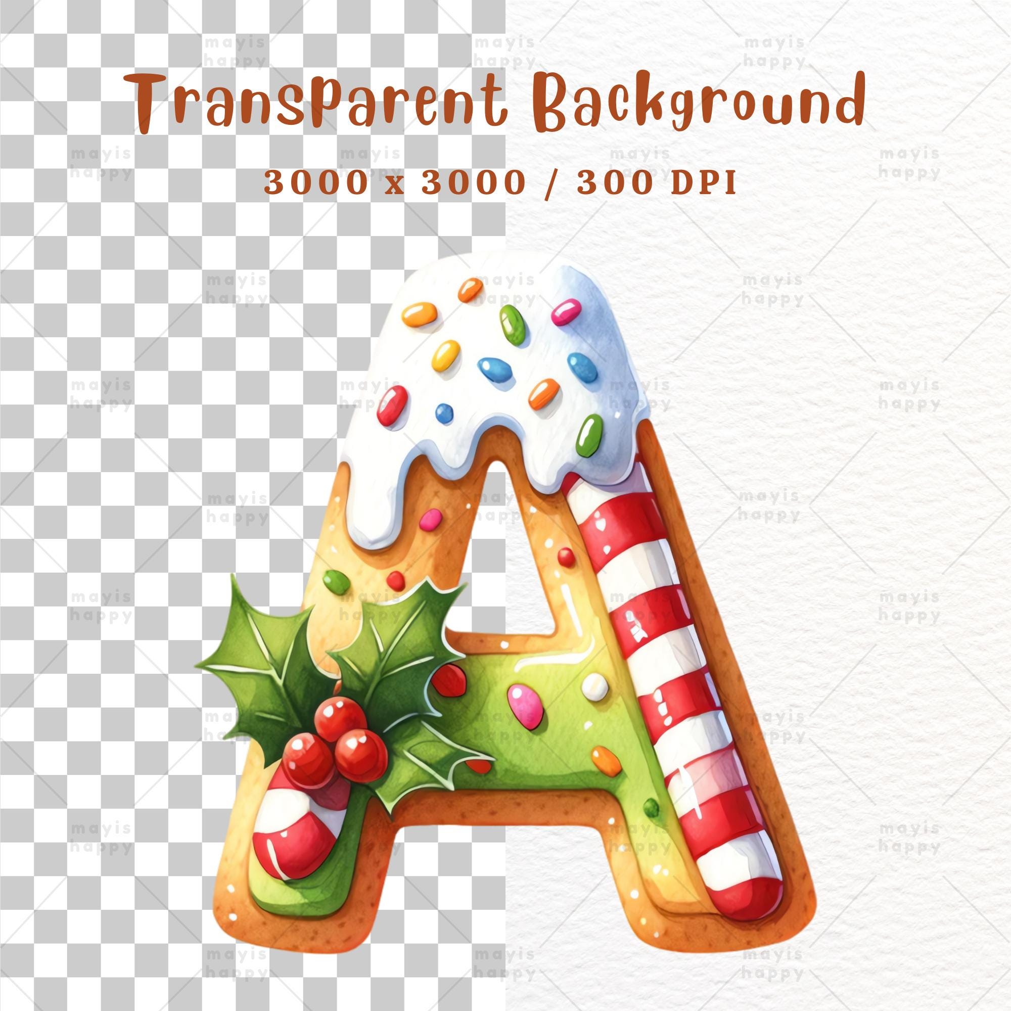 Christmas Cookie Alphabet, Christmas Alphabet, Cookie PNG, Alphabet ...