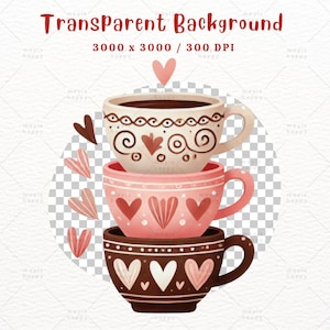 Valentine Coffee Clipart, Coffee Clipart, Valentine's Day, Valentine ...