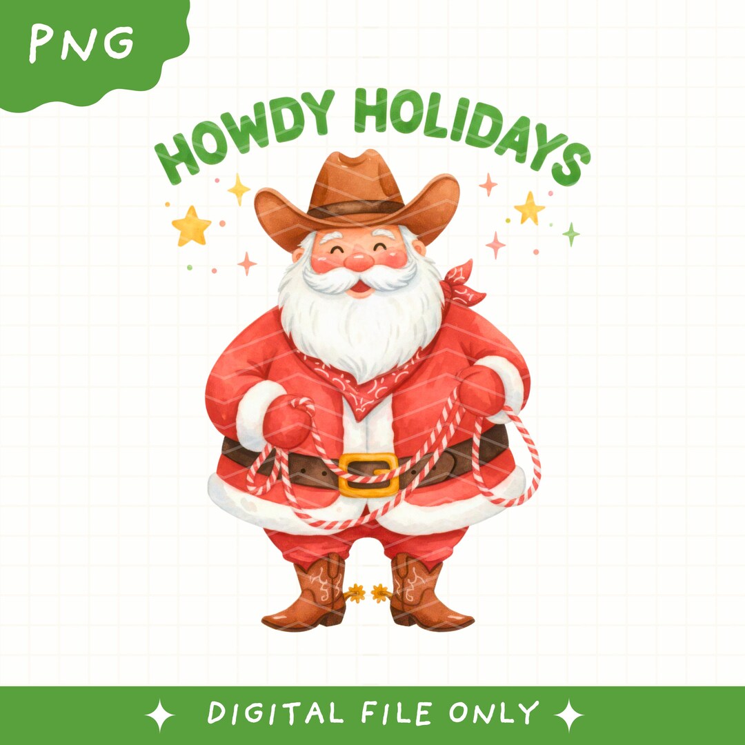 Christmas Howdy Holidays Trendy PNG: Festive Shirt Design - Etsy
