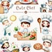 Cute Chef Clipart, Cooking Chef PNG, Cook PNG, Kitchen Clipart, DIY ...
