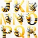 Cute Bee Alphabet, Bee Clipart, Bee PNG, Bee Alphabet, Kid Craft ...