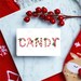 Candy Cane Watercolor Alphabet Clipart: Christmas PNG (digital Download ...