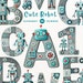 Build a Robot Clipart - Children's Activities - Clipart - Instant ...