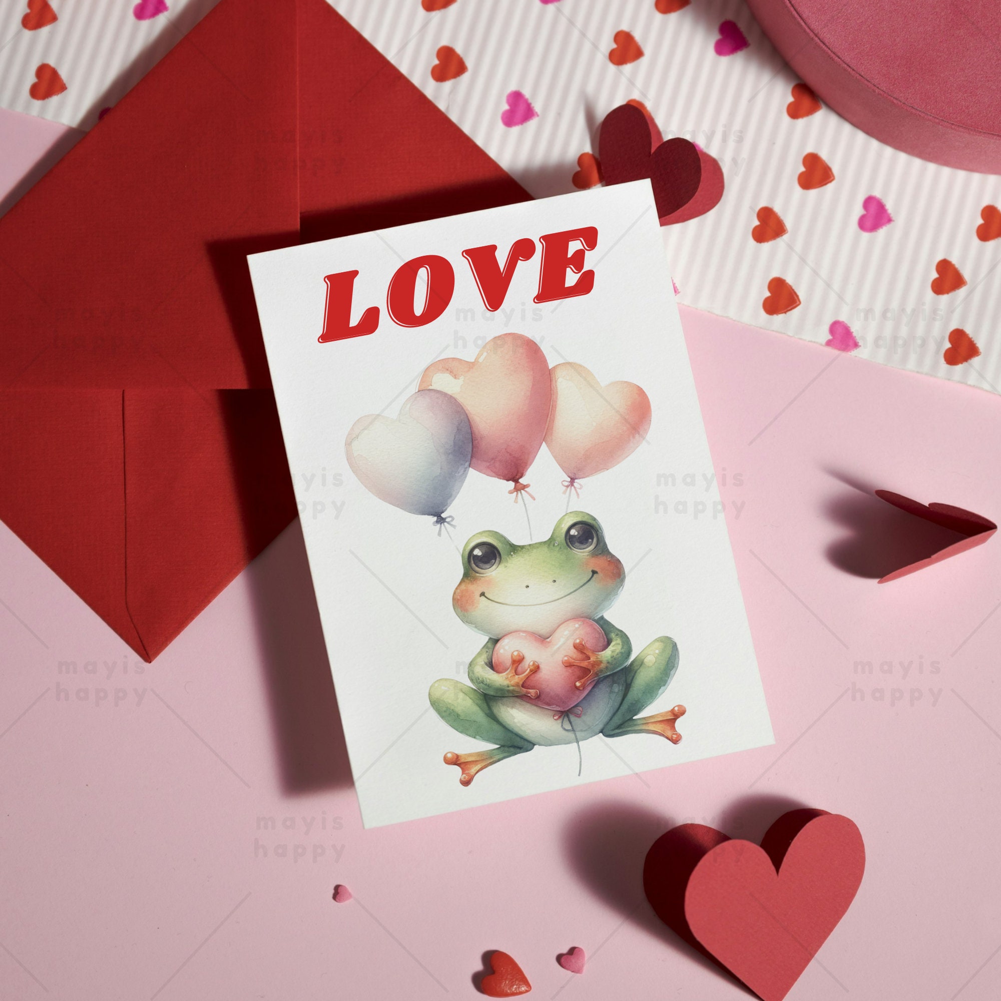 Love Frog, Cute Frog, Couple Frog Clipart, Frog Clipart, Valentine Gift ...