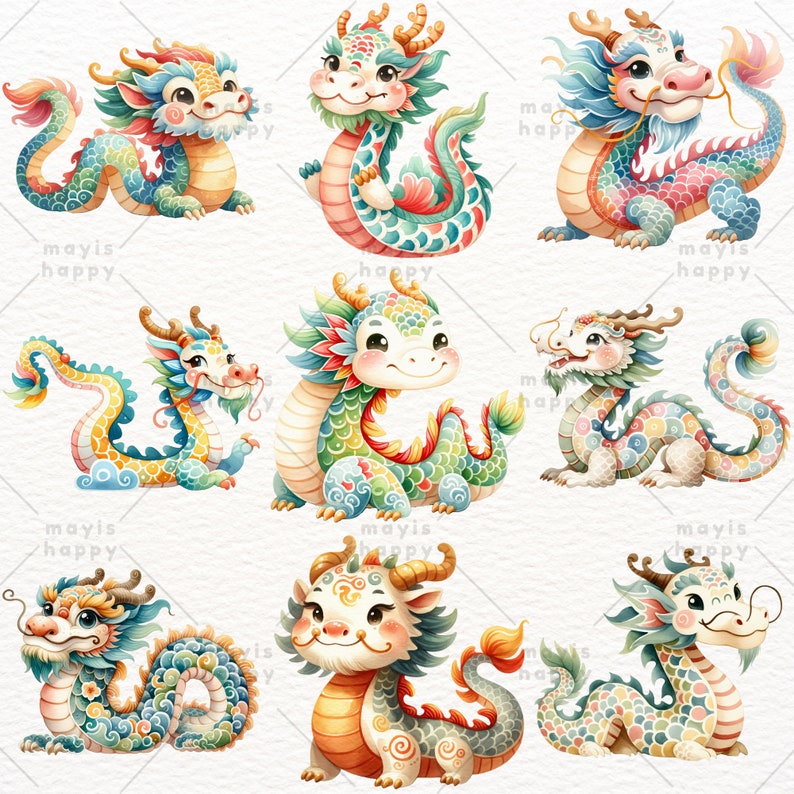 Dragon Clipart, Chinese Dragon Clipart, Chinese New Year, Clipart PNG ...