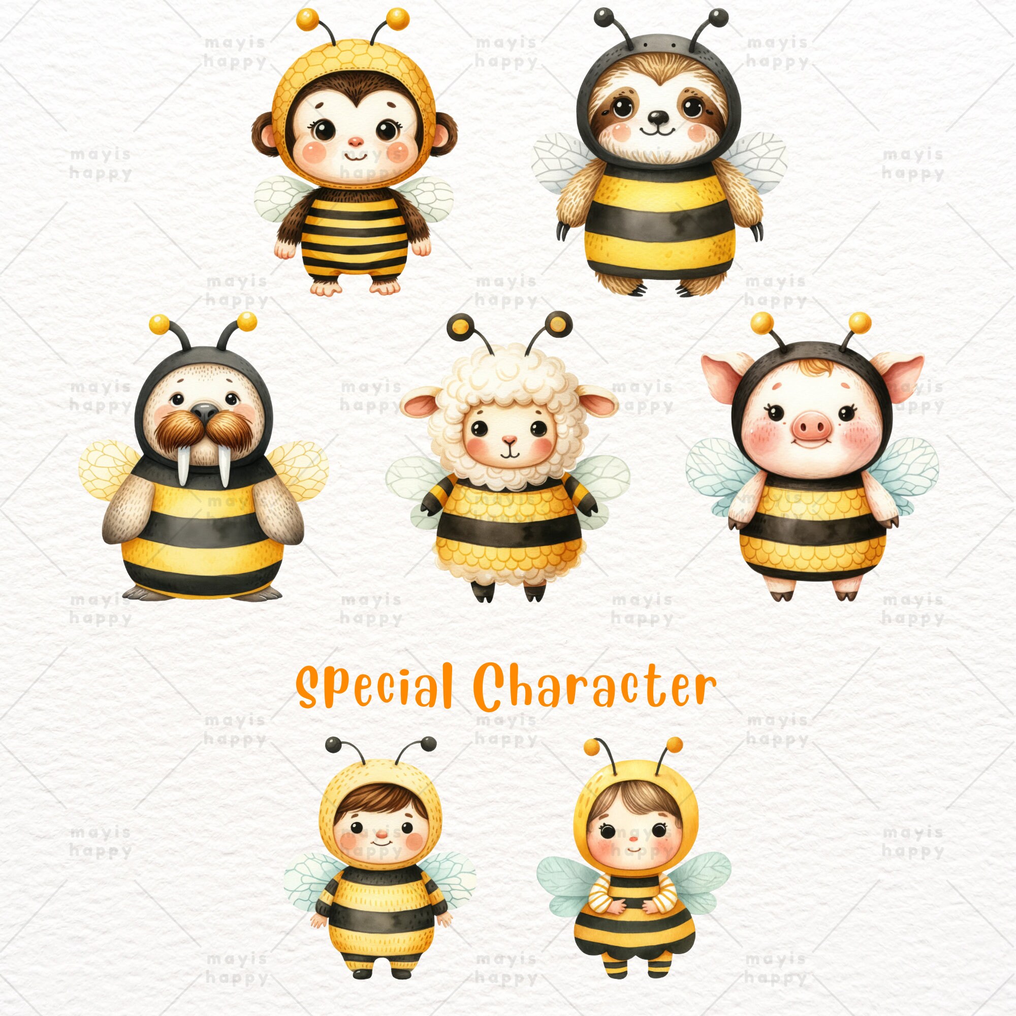 Cute Animals Bee, Animals, Bee PNG, Bee Day, Cute Bee, Kids Craft, Gift ...