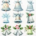 Watercolor Christmas Bell Clipart: Holiday PNG Images (digital Download ...