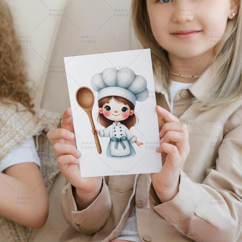 Cute Chef Clipart, Cooking Chef PNG, Cook PNG, Kitchen Clipart, DIY ...