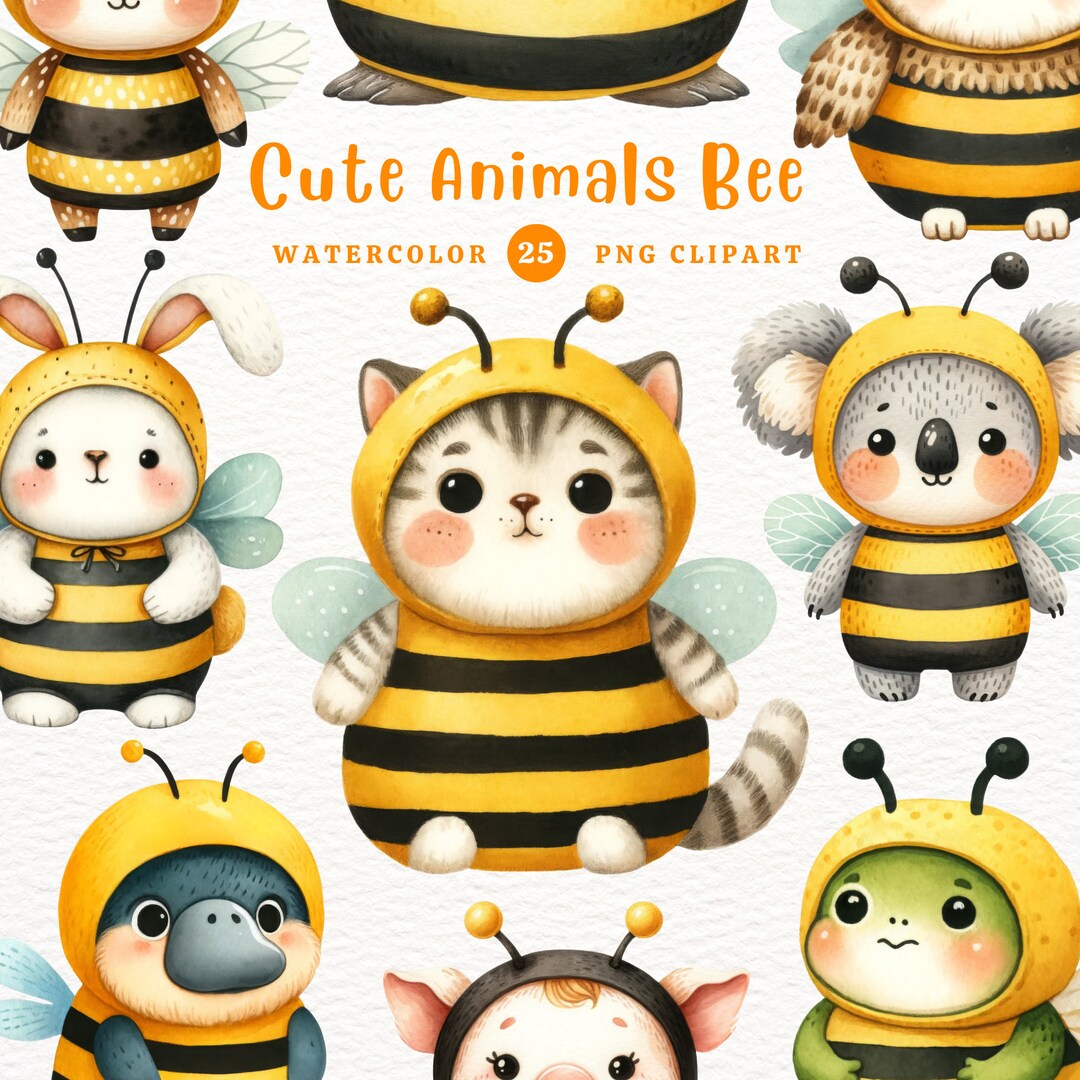 Cute Animals Bee, Animals, Bee PNG, Bee Day, Cute Bee, Kids Craft, Gift ...