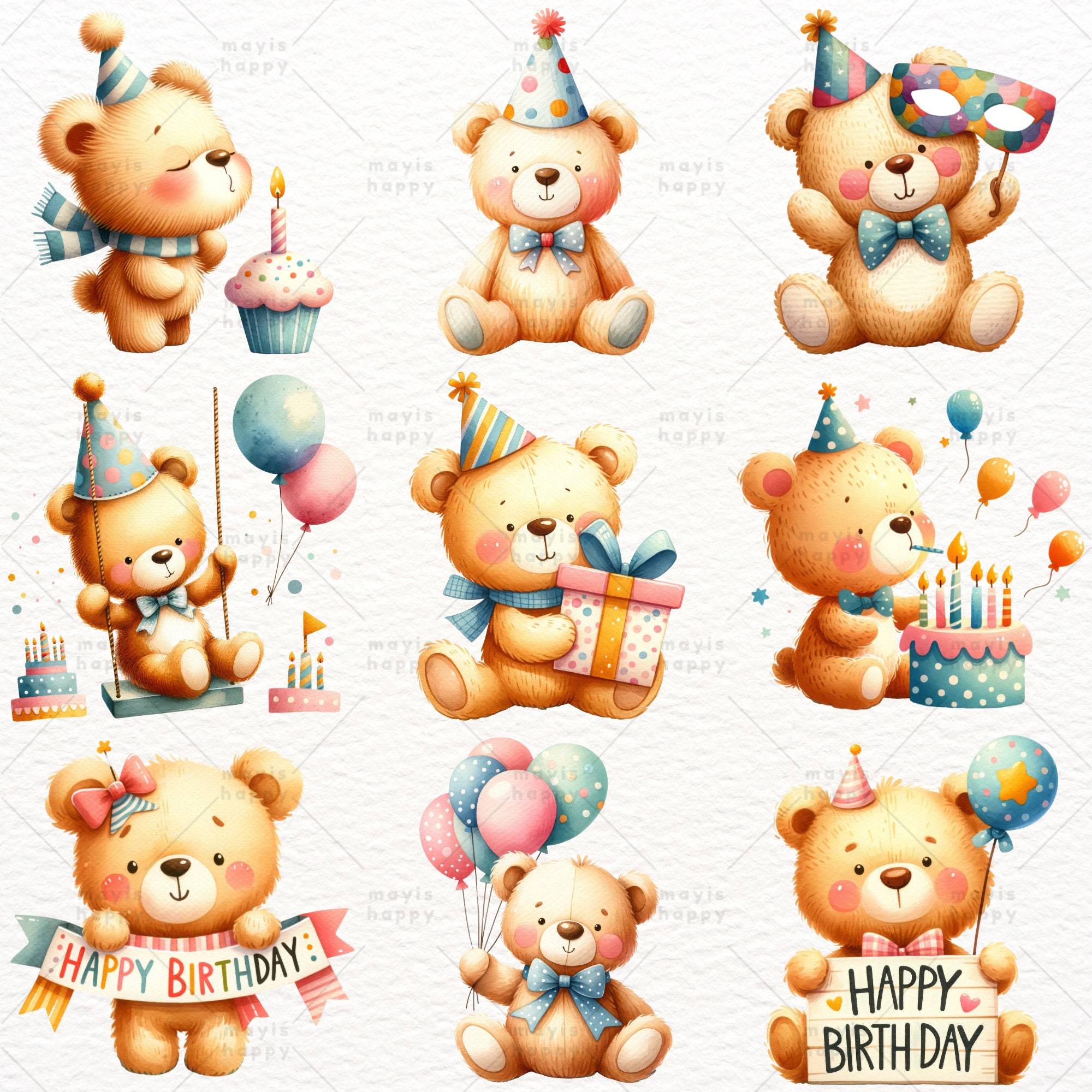 Teddy Bear Birthday, Happy Birthday, Teddy Bear, Birthday Gift, Gift ...