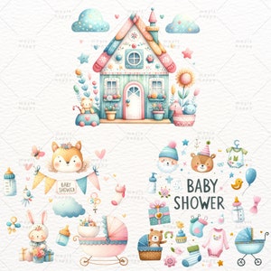 Newborn Baby, Baby Elements, Baby Clipart, Nursery Clipart, Gift for ...