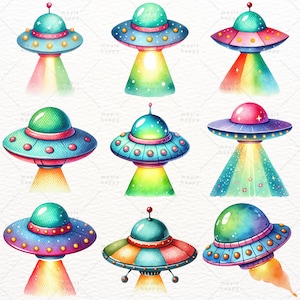UFO Clipart, Alien PNG, Planet Theme, Galaxy, Outer Space, Clipart, DIY ...