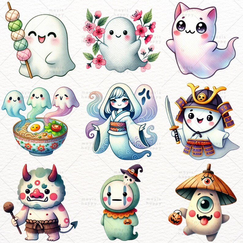 Halloween Kawaii Clipart, Cute Halloween, Halloween PNG, Halloween ...