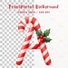 Candy Cane Watercolor Alphabet Clipart: Christmas PNG (digital Download ...