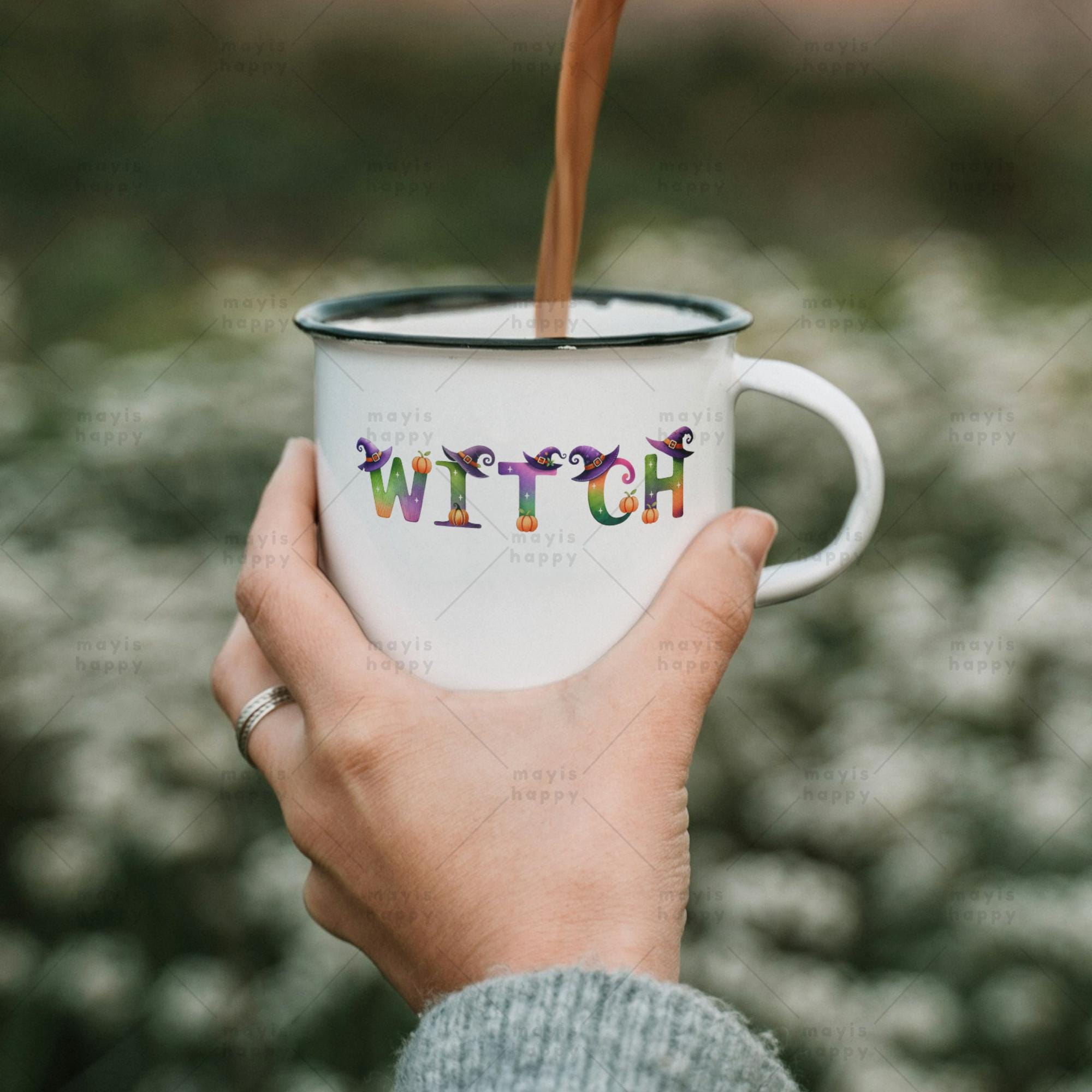 Witch Hat Alphabet, Halloween Alphabet, Witch Hat PNG, Alphabet Clipart ...